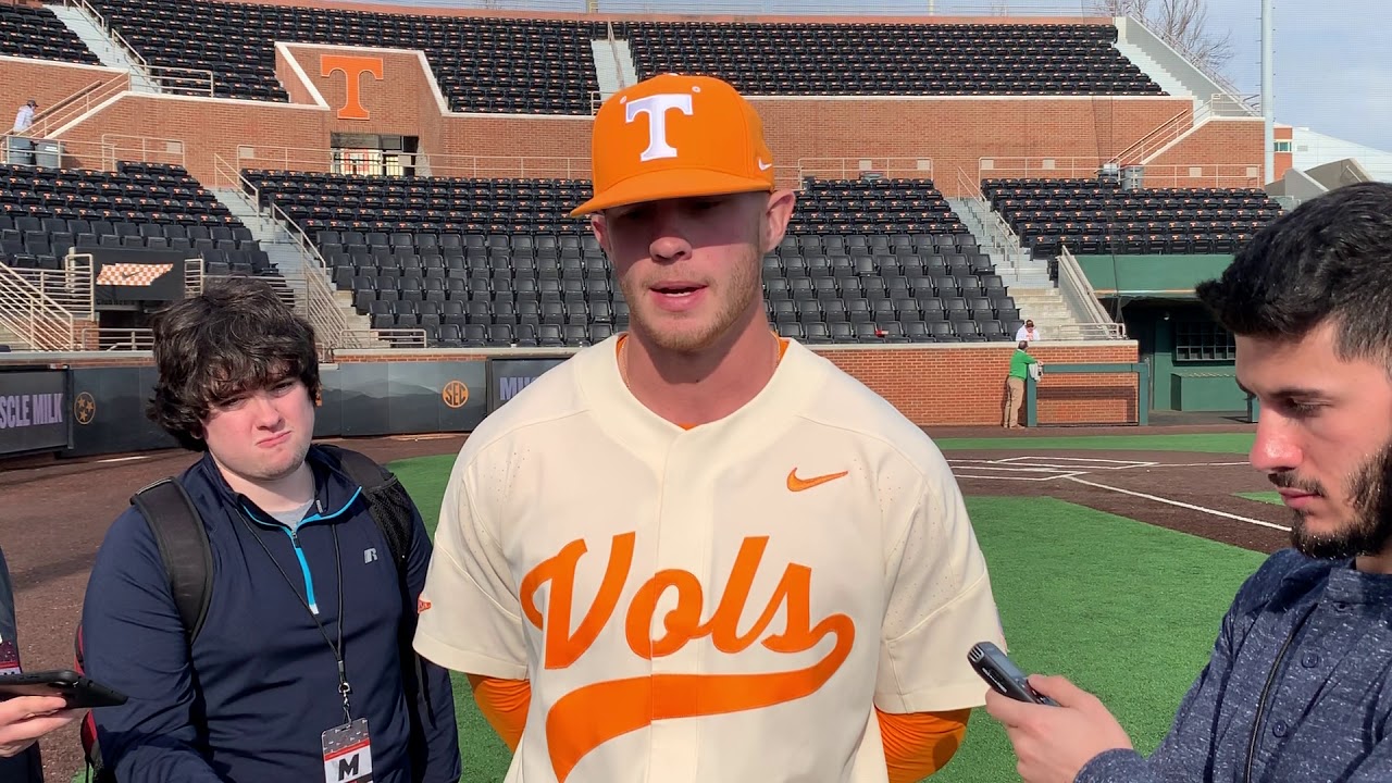 Jackson Leath reacts to Tennessee baseball's sweep of George Washington ...