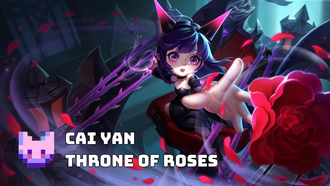 Honor of Kings Throne of Roses Cai Yan Skin | Normal - YouTube