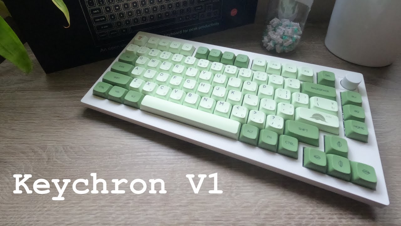 Keychron V1 | Keychron K Pro Mint Switches | Typing - YouTube