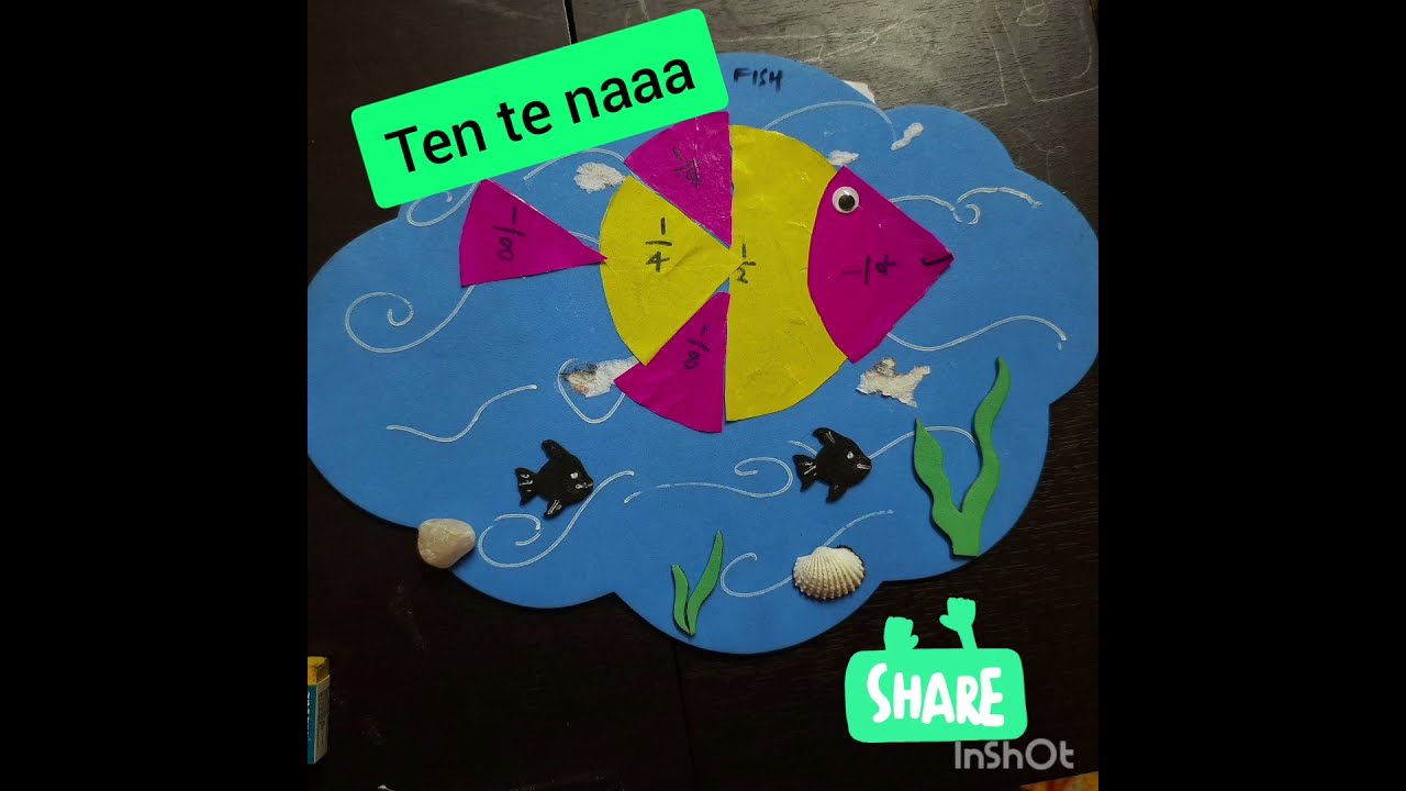 Fraction Fish | Fraction Animal for Maths class assignment - YouTube