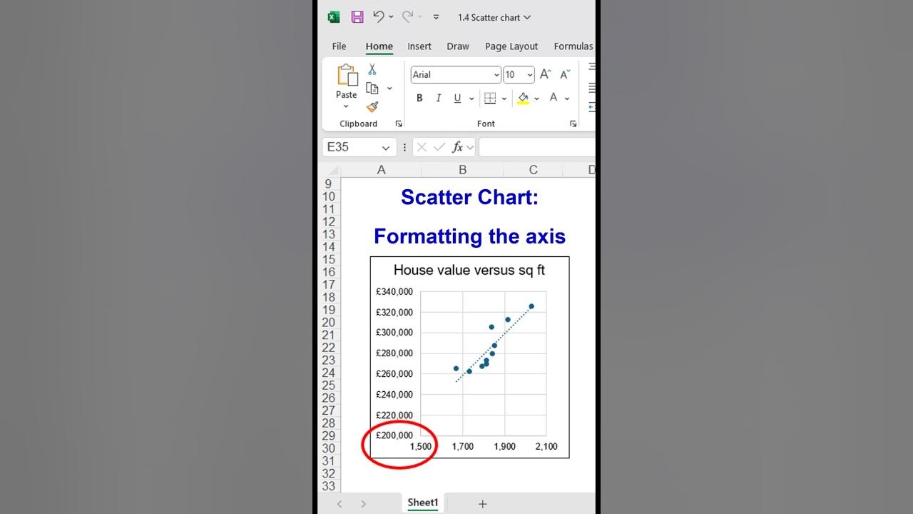 Excel Basics: Scatter Chart with Formatted Axis Values - YouTube