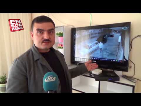 Lastik kesen yaşlı adam kameralara yakalandı