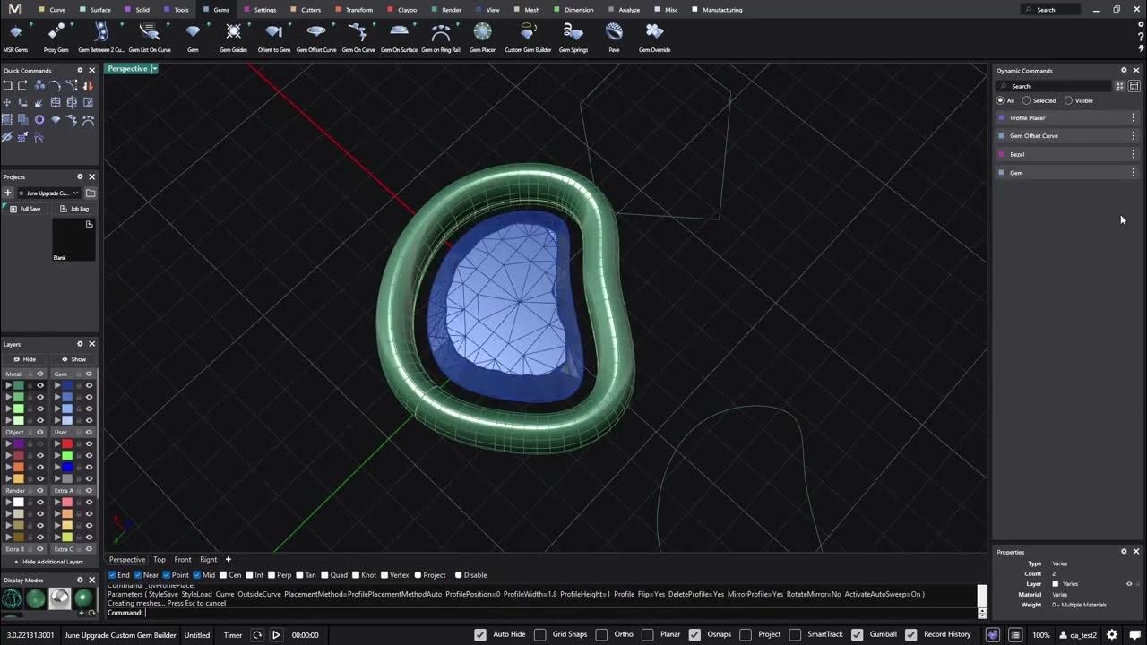Gemvision - MatrixGold - Custom Gem Builder Speed Modeling - YouTube
