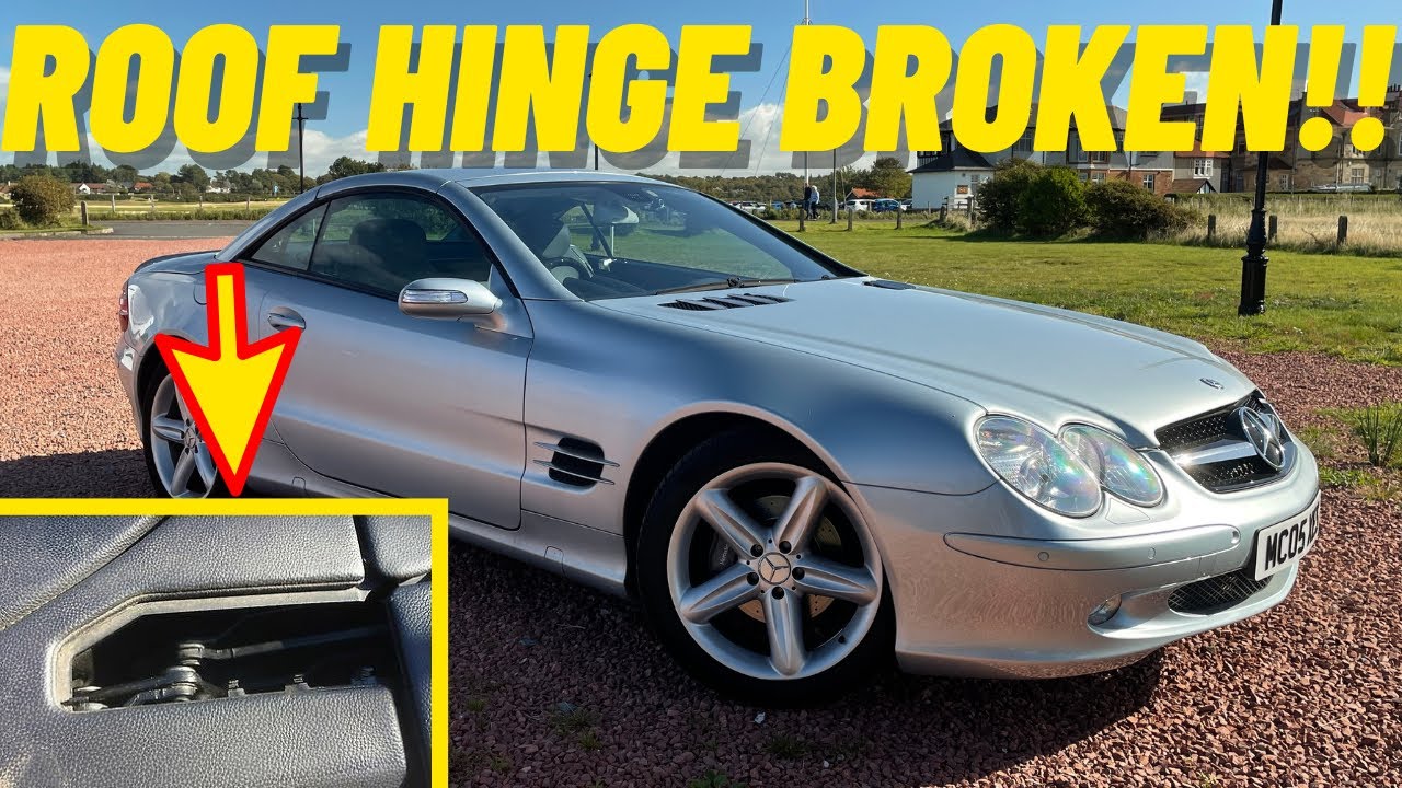 Mercedes SL350 SL500 SL550 SL65 AMG R230 Roof Hinge Flap Repair