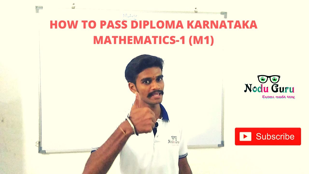 How to Pass Diploma Karnataka Mathematics-1 Diploma Karnataka ...