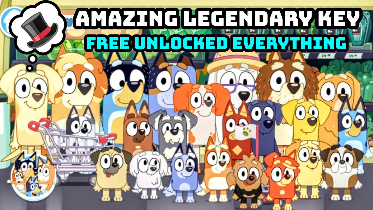 Bluey Let's Play Amazing Legendary Key Free Unlocked Everything In ...