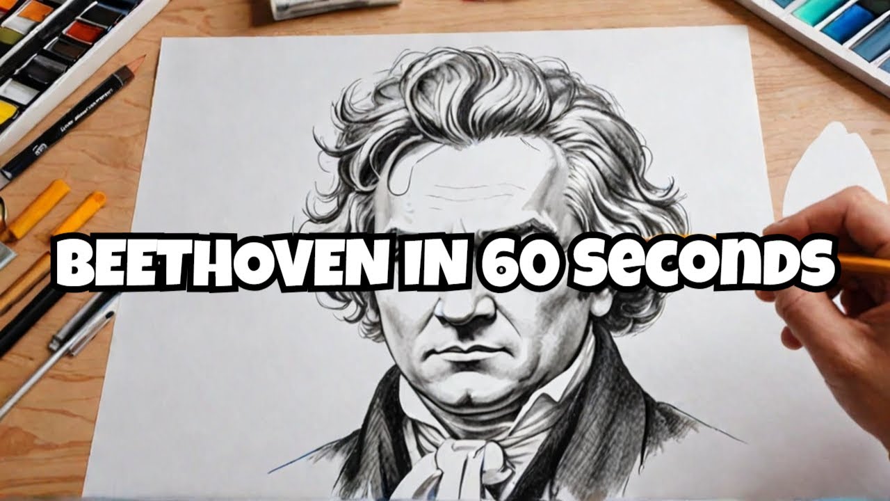 Drawing Beethoven LIKE A PRO in a Minute! #beethoven - YouTube