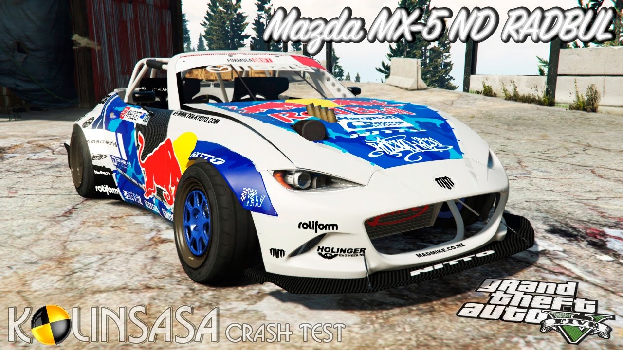 GTA 5 Crash test - Mazda MX-5 ND RADBUL - YouTube