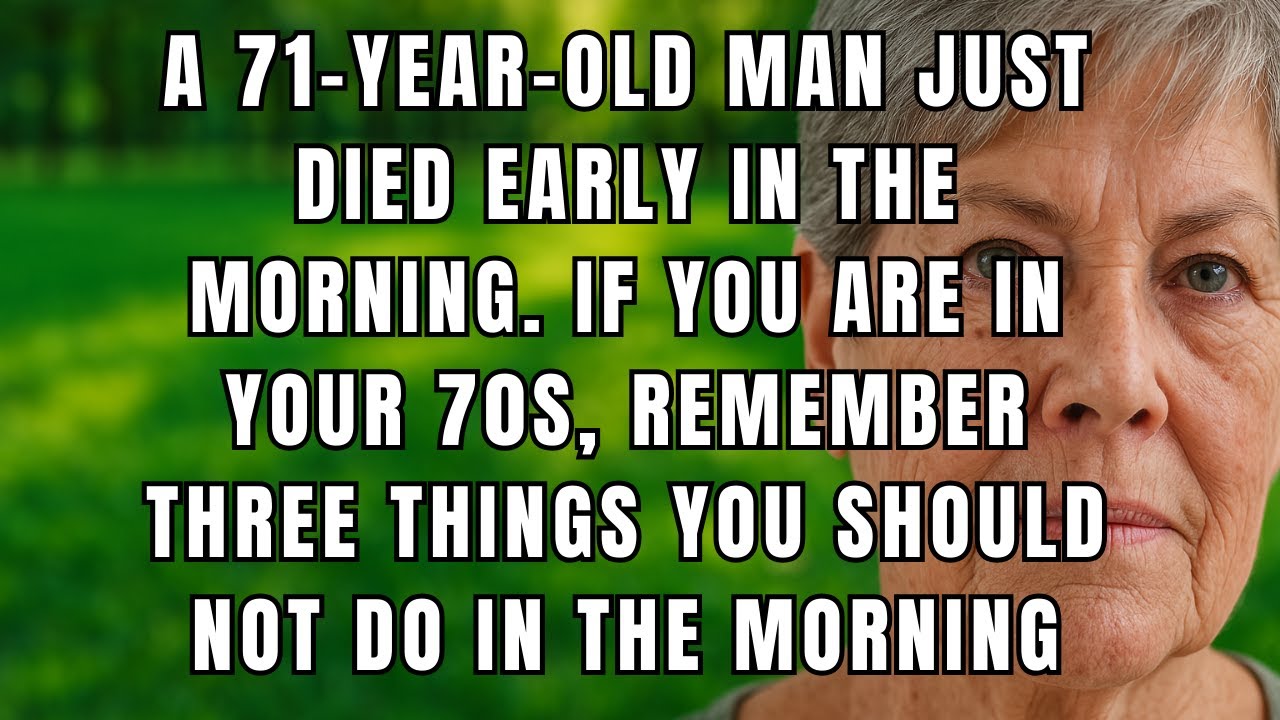 A 71-Year-Old Man Passed Away This Morning: What Can We Learn? - YouTube