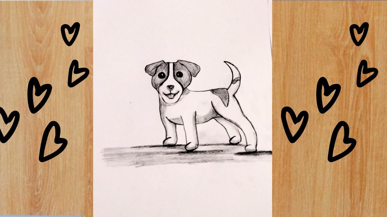 Easy Dog Drawing | A Step-by-Step Dog Drawing Tutorial - YouTube