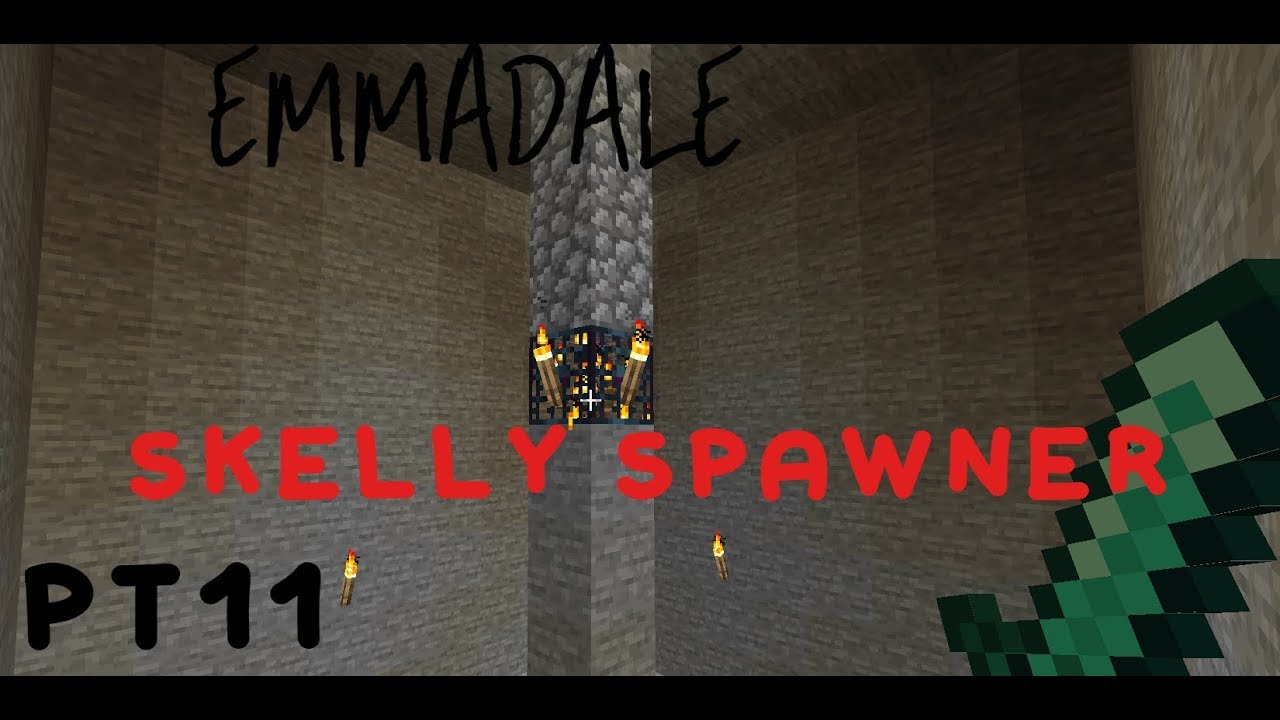 Minecraft Survival - Emmadale Pt11 - Skelly Spawner mob farm. - YouTube