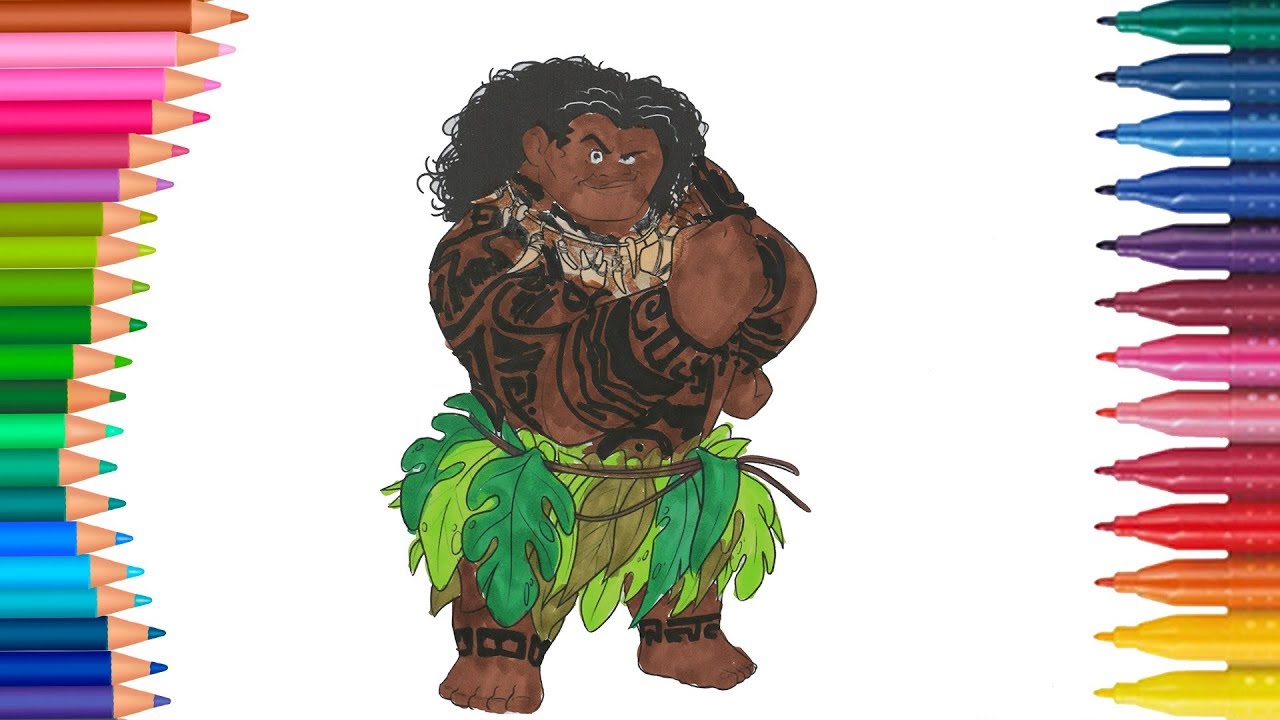 Maui - Moana per bambini - Come disegnare e colorare - Piccole Mani ...