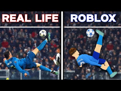 Recreating RONALDO's BEST GOALS in Realistic Street Soccer! (Roblox)