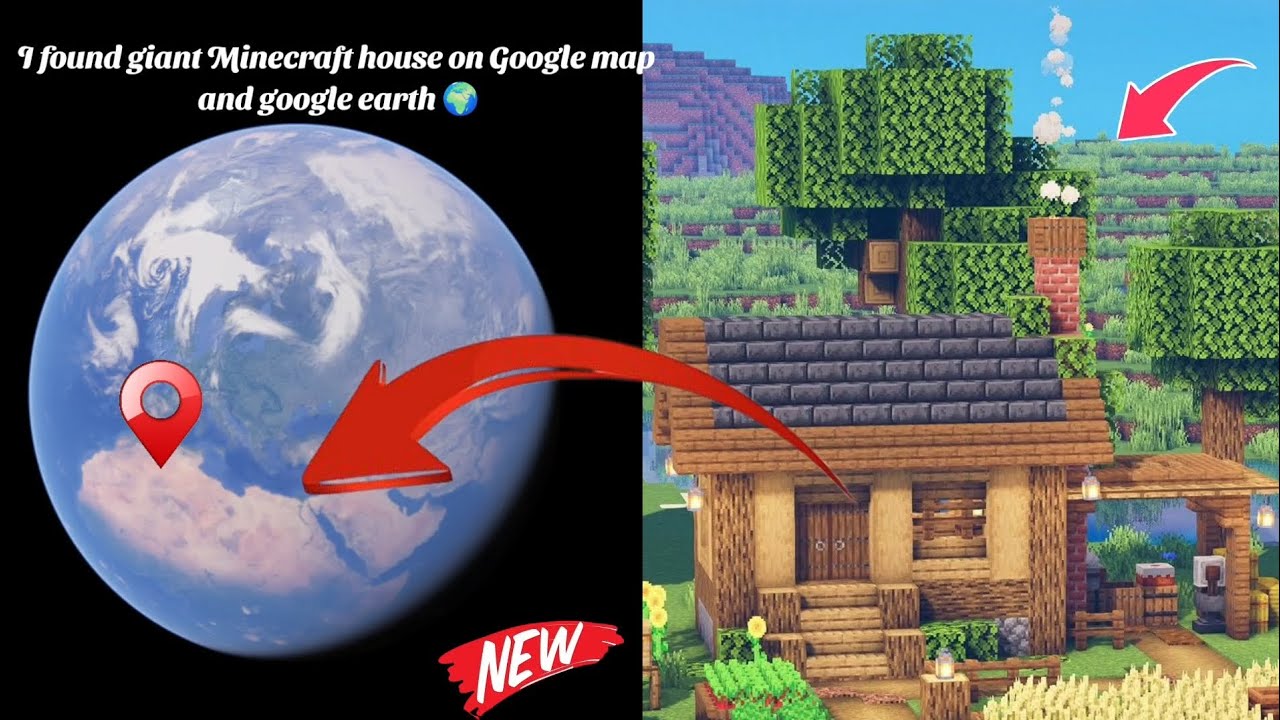 i found giant Minecraft house on Google map and google earth #explore ...