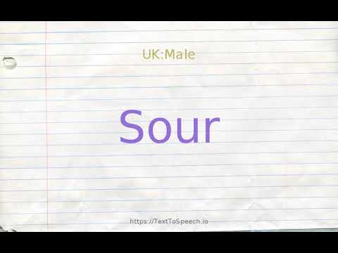 How to pronounce sour - YouTube