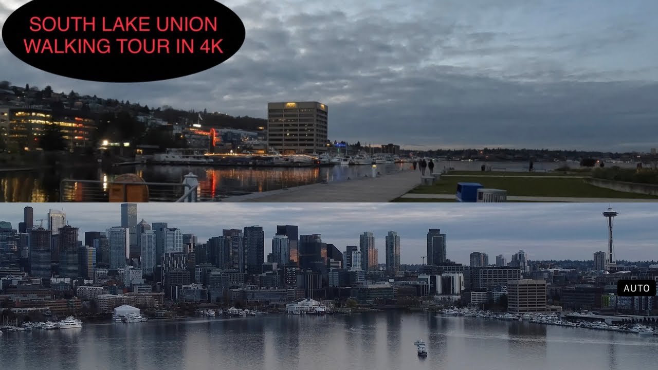 Seattle South Lake Union Water Front Walking Tour in 4K - YouTube