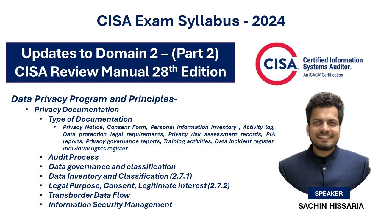 Domain 2 aligned with CISA Review Manual 28th Edition | Part 2 | Sachin ...