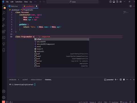 clases y herencia en JavaScript - YouTube