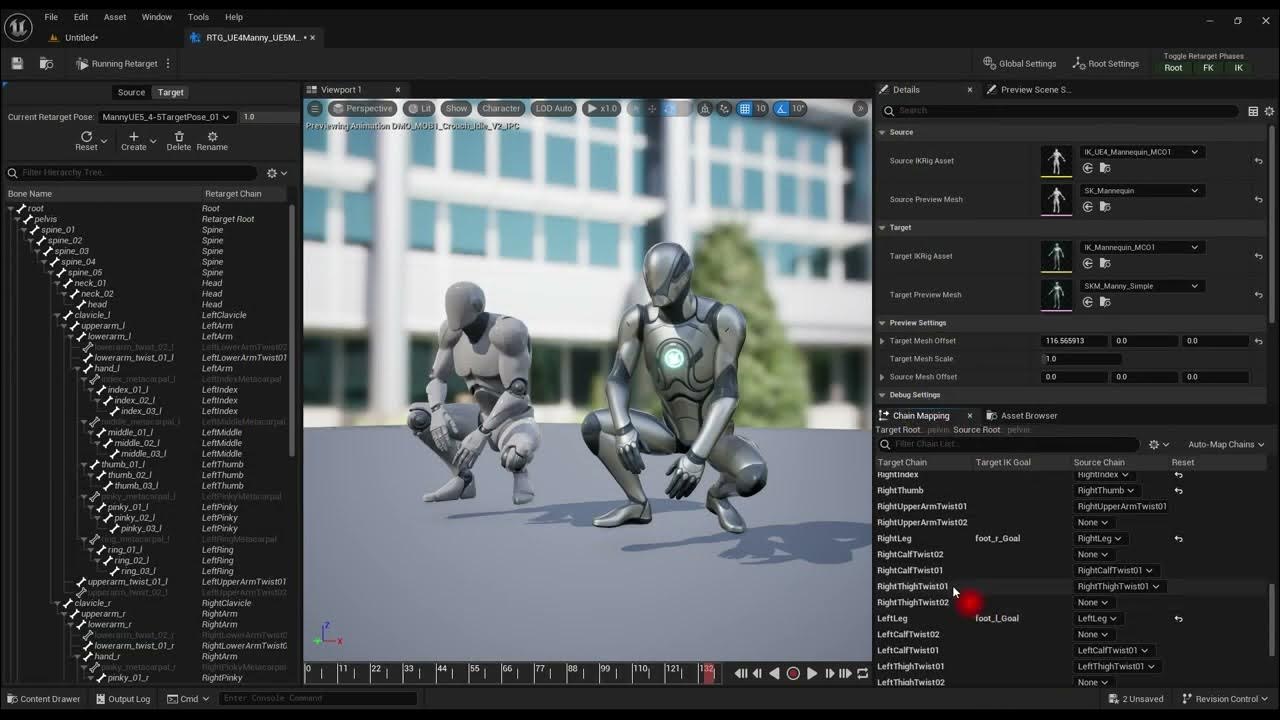 UE5 IK Retargeting - UE4 Mannequin to UE5 Manny - Addendum 01 - YouTube