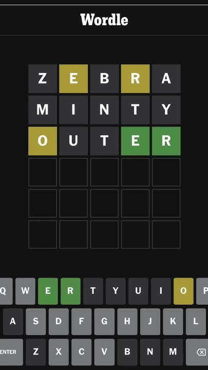 Daily Wordle #30 - Using ZEBRA/MINTY - YouTube