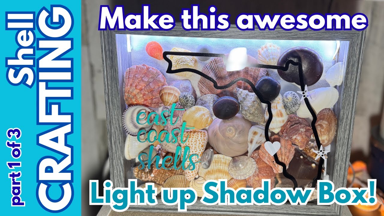 Shell CRAFTING! Using Shells Roxann gave me to make this AND LIGHT UP ...
