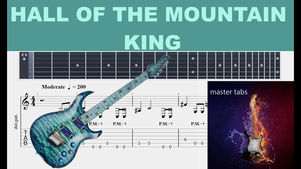 HALL OF THE MOUNTAIN KING | SAVATAGE | Guitar Tab| #Mastertabs# ...