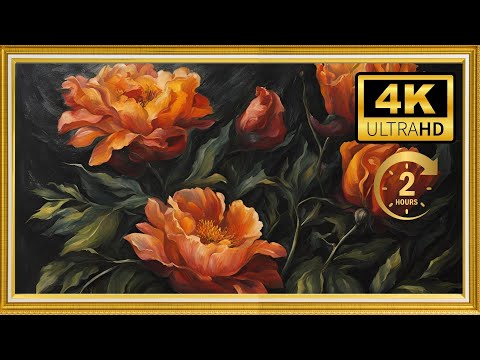 ÇERÇEVE TV İLE TABLO EKRANDA SANAT  KEYFİ | ÇİÇEK TEMALI FRAMED PAİNTİNG | TABLO TV | WALLPAPER ART