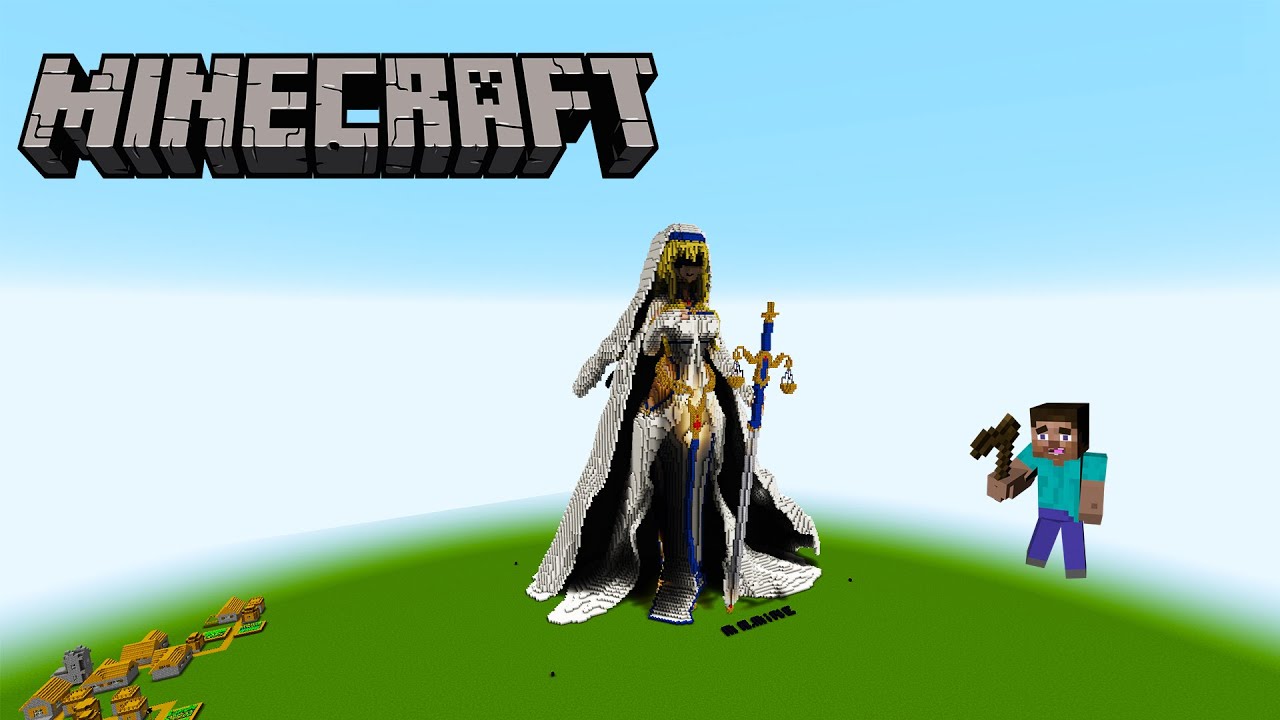Minecraft: Sword Maiden Statue - YouTube