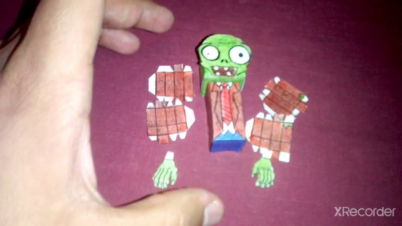 Plantas vs zombies papercraft - YouTube