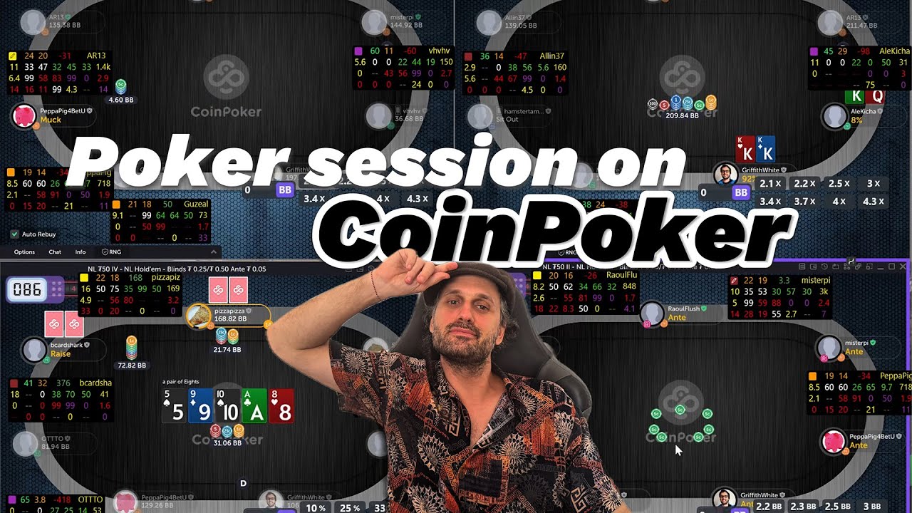 Poker session on CoinPoker - YouTube