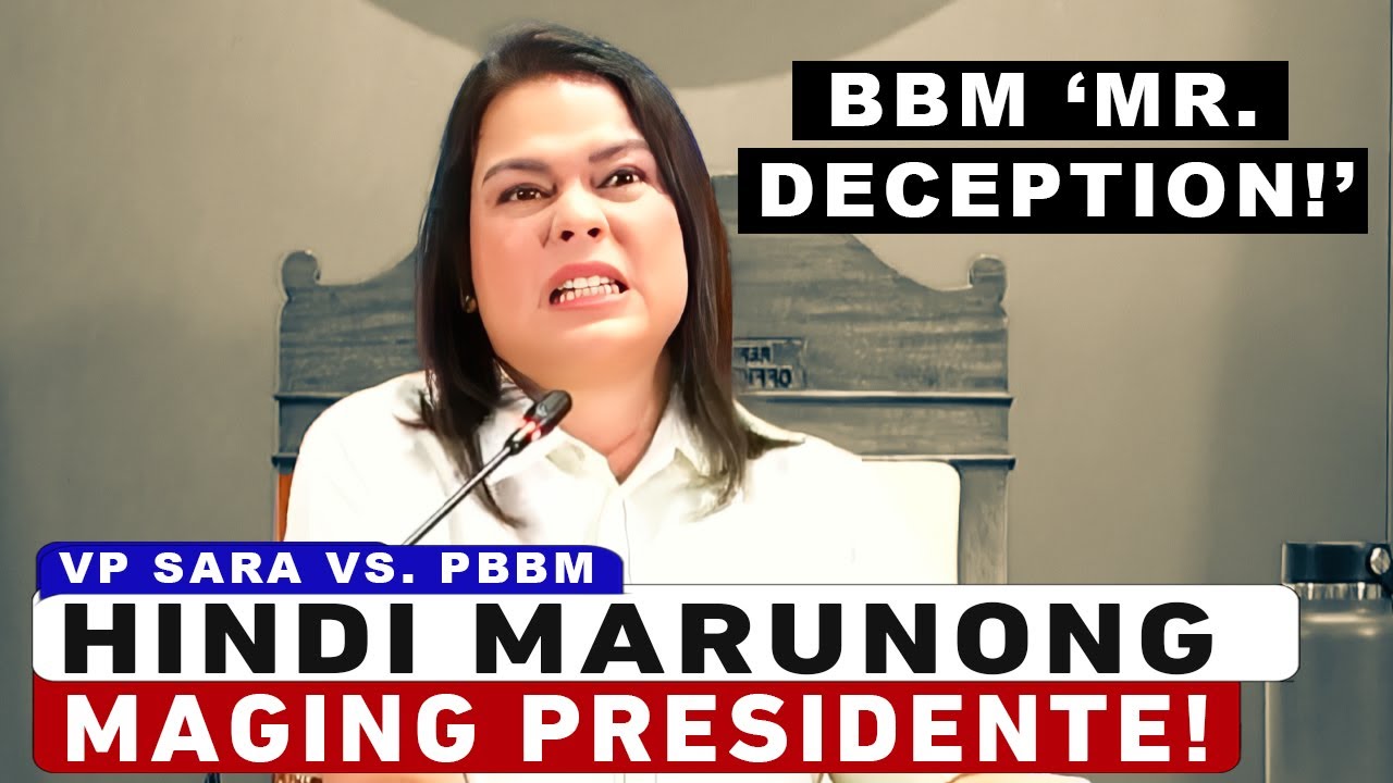 VP Sara Duterte to PBBM: 'Hindi Marunong Maging Presidente' - YouTube