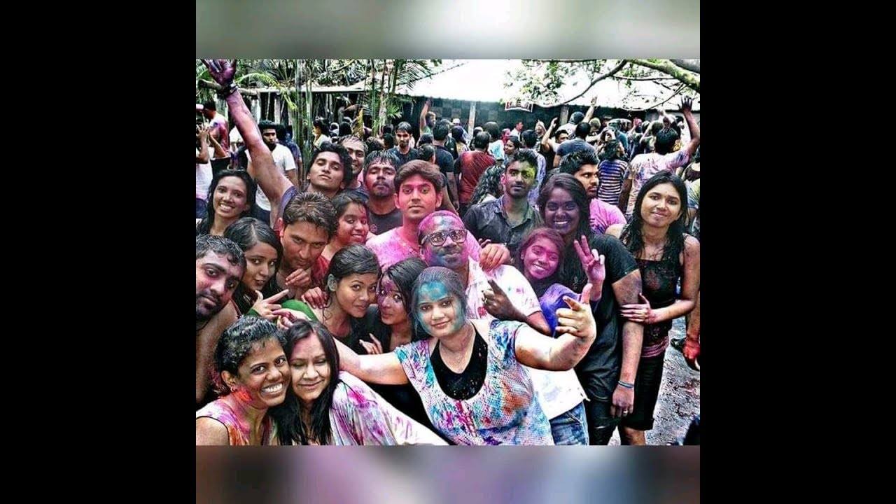 JSPM'S Wagholi campus girls and boys holi celebration - YouTube