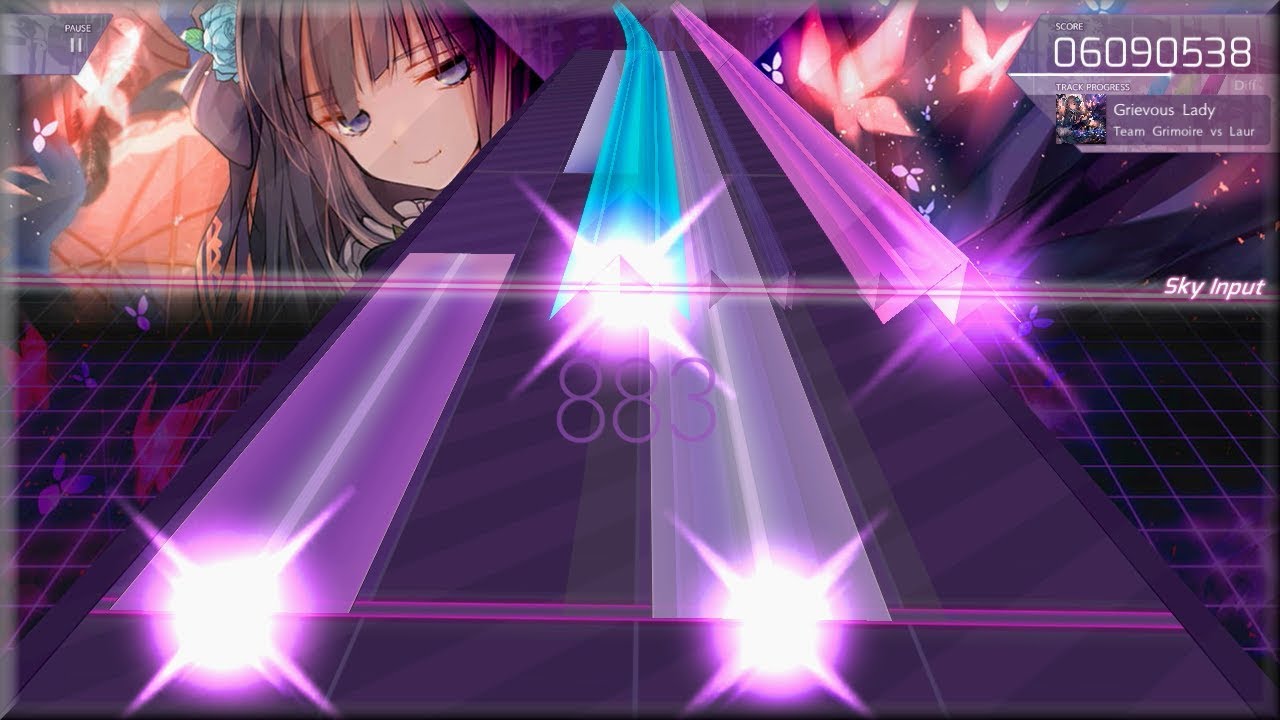 [Arcaea] Grievous Lady / Team Grimoire vs Laur [重低音強化版] - YouTube