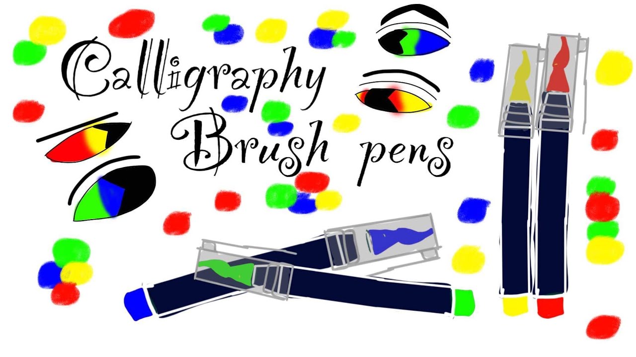 review: Calligraphy Brush pens - YouTube