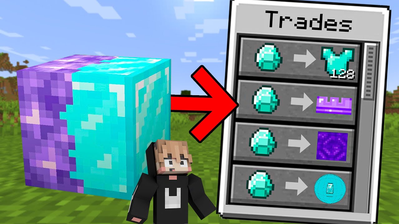 TERNYATA KITA BISA TRADE DENGAN BLOCK DI MINECRAFT!! - YouTube