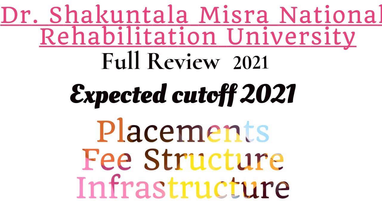 Dr. Shakuntala Mesra National Rehabilitation University , Lucknow ...