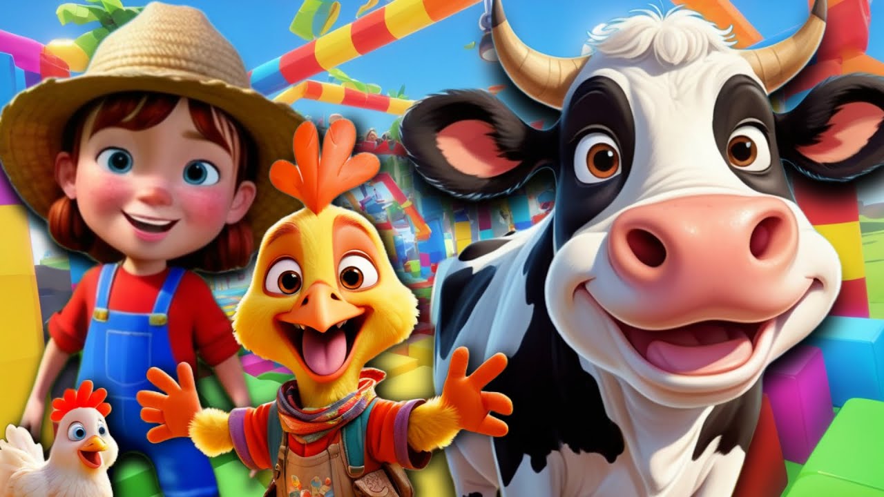 Canciones infantiles!🌈AMIGOS ANIMALES 🌞🐘 La granja de gigikids⭐ MÚSICA ...