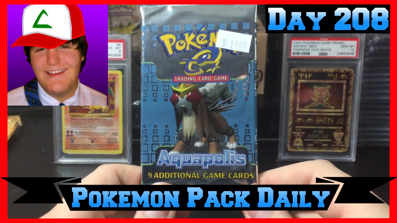 Pokemon Pack Daily AQUAPOLIS Booster Opening Day 208 - Featuring ...