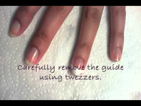 Basic French Tip Manicure Using French Tip Guides - YouTube