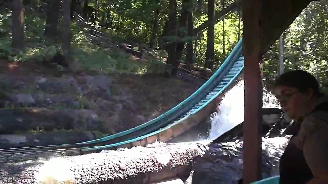 Enchanted Forest bobsled coaster POV+ Two Log Ride POV's - YouTube