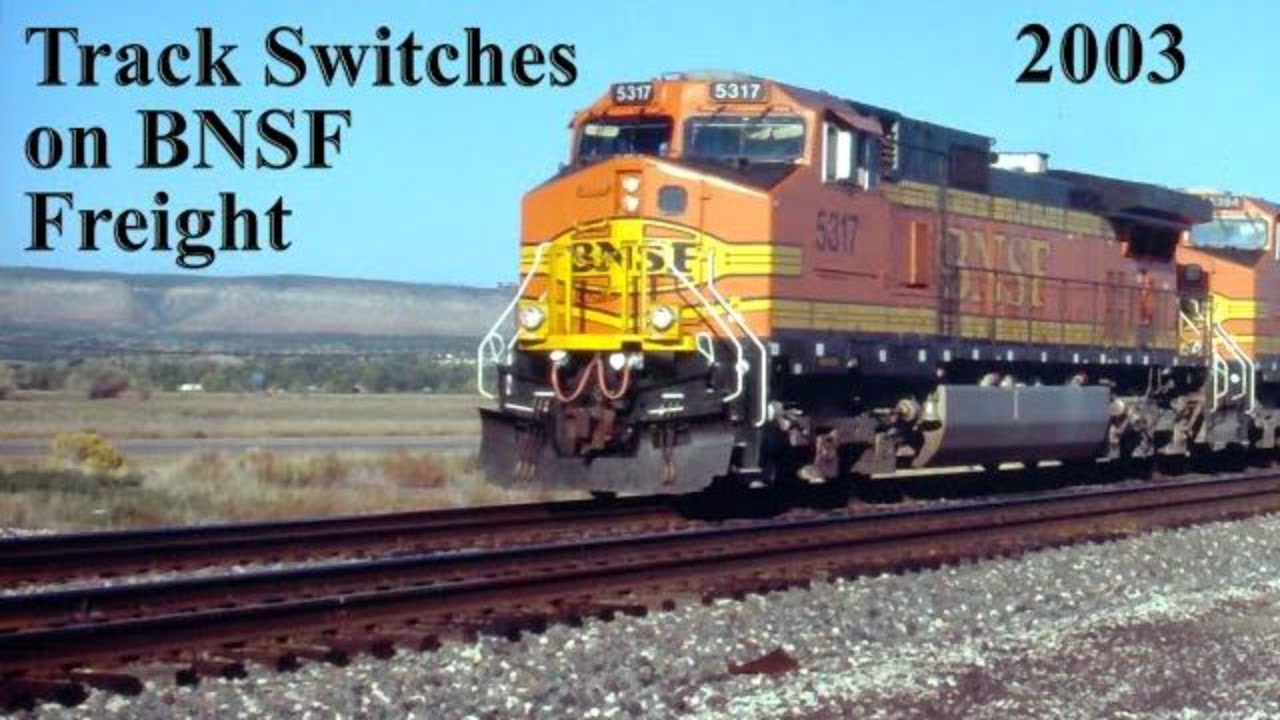 Track Switches on BNSF freight in Kansas, June 2003, BNSF C44-9W 5469 ...