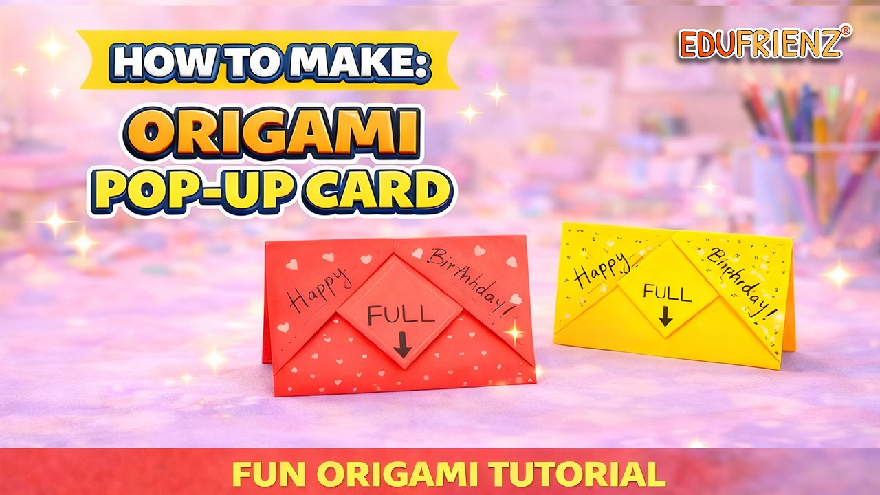 DIY Pop Up Card Origami | Easy Paper Crafts - YouTube