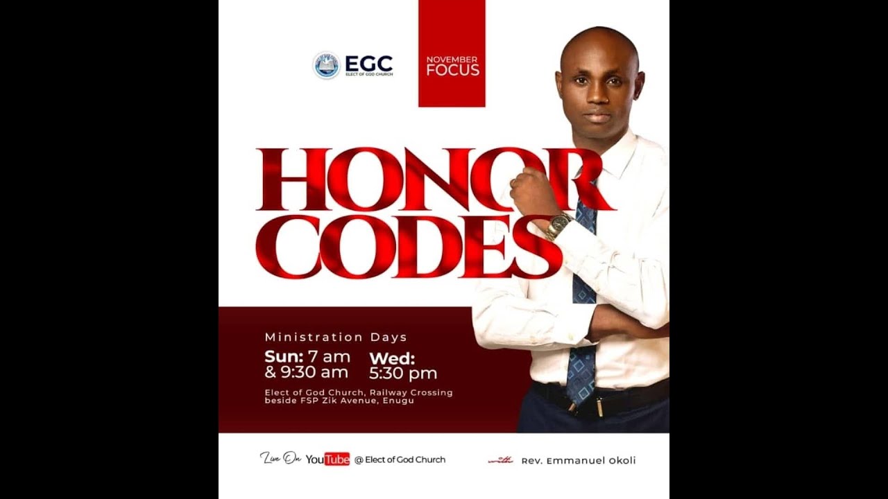 SECOND SERVICE || SUNDAY , 26TH NOVEMBER 2025 || THE HONOUR CODE|| WITH ...