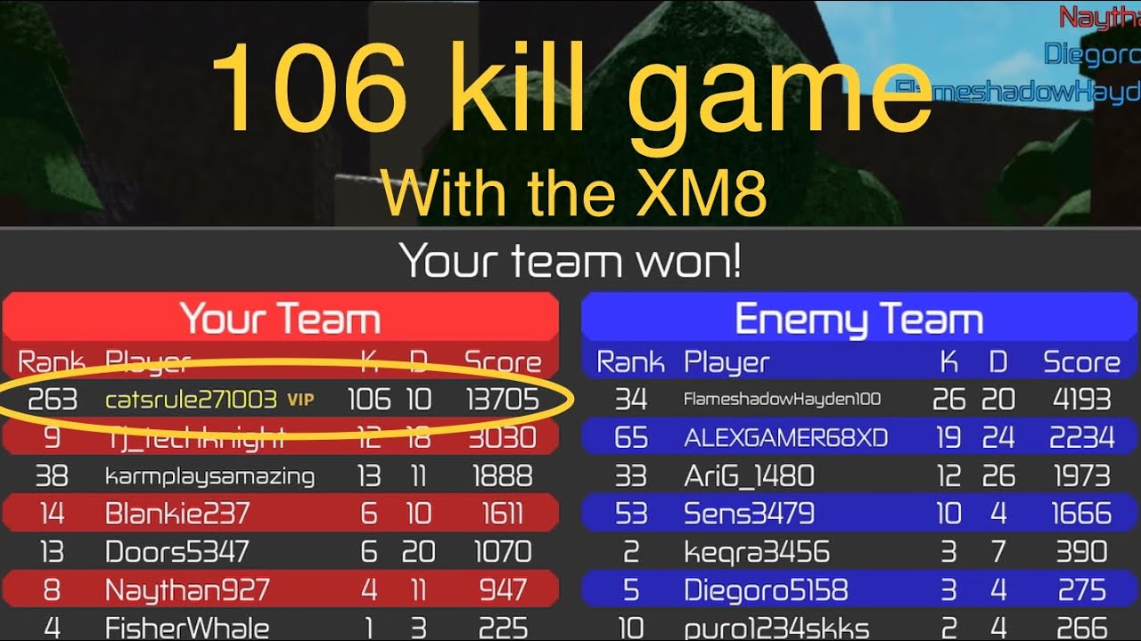 106 kill game with the XM8 (Roblox energy assault) - YouTube