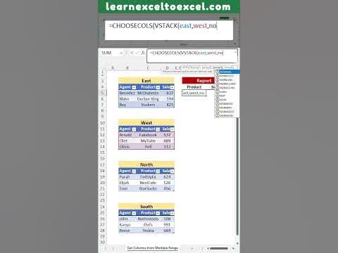 Excel Pro Tricks: Get Specific Columns from Multiple Data Ranges in Excel using CHOOSECOLS ...
