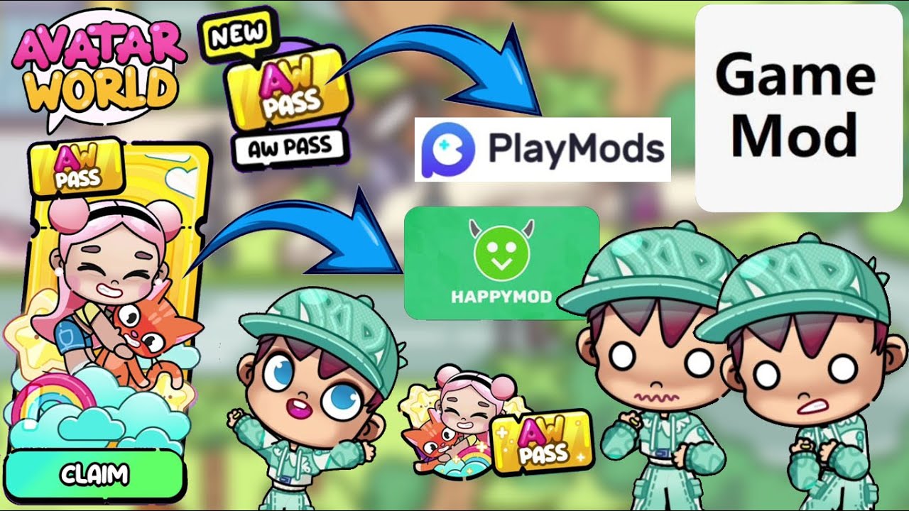 AW PASS GRATIS DARI INSTALL MOD, AVATAR WORLD - YouTube