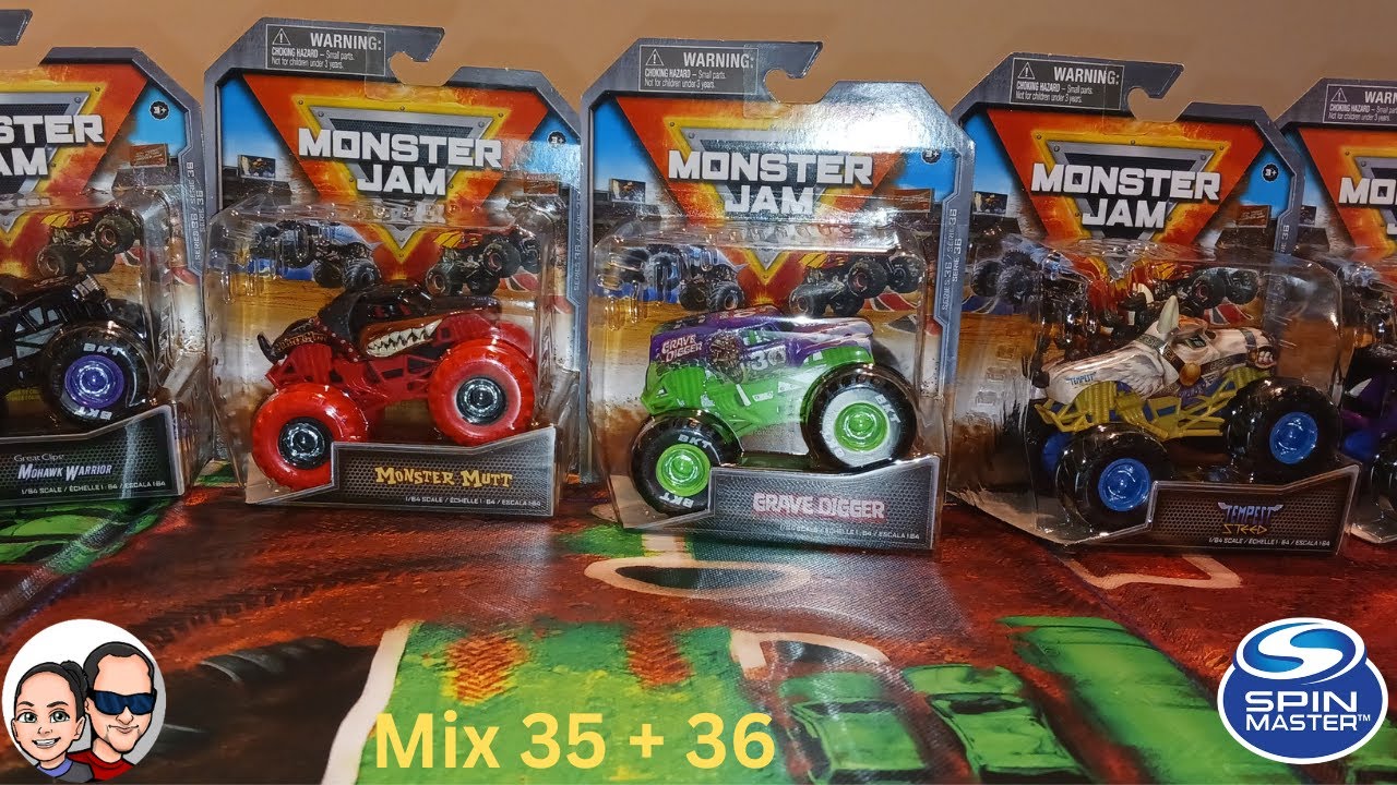 SPIN MASTER MONSTER JAM: Unboxing Monster Jam Series 35 & 36 ...