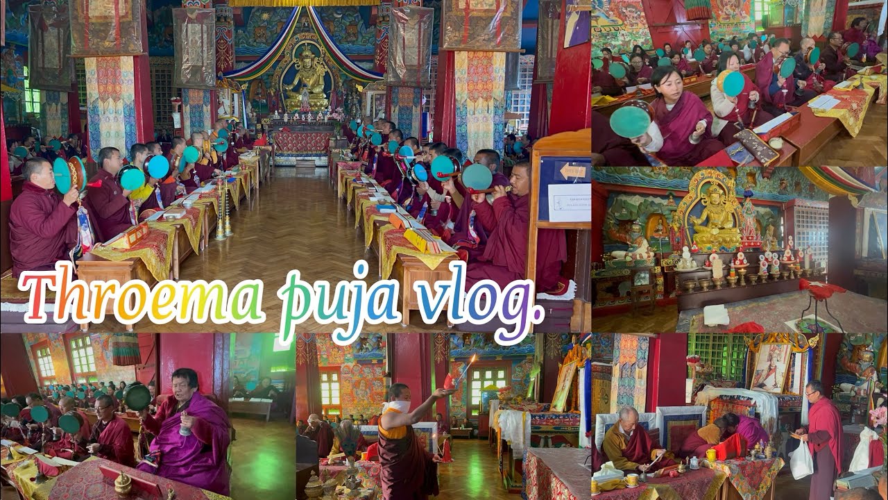 Throema puja vlog at zangdhok palri monastery Kalimpong ...