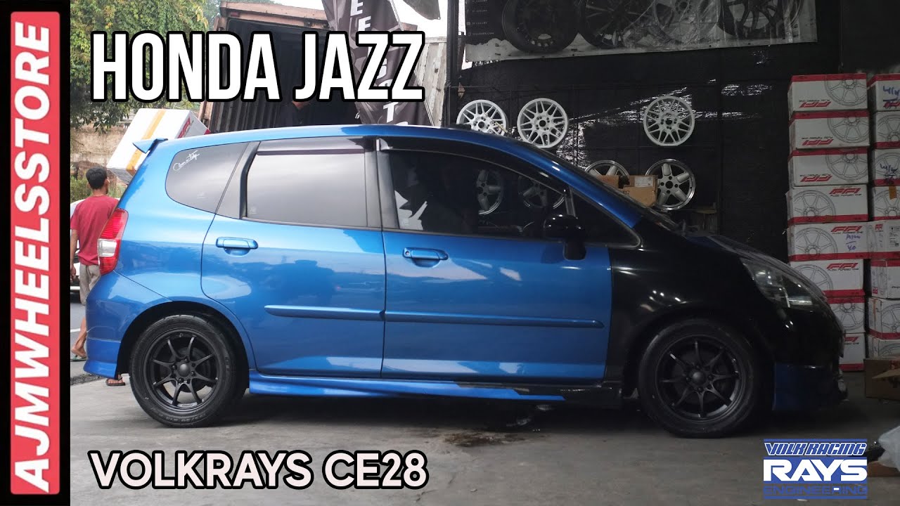 MODIFIKASI HONDA JAZZ VELG VOLKRAYS CE28 // AJMWHEELSSTORE - YouTube