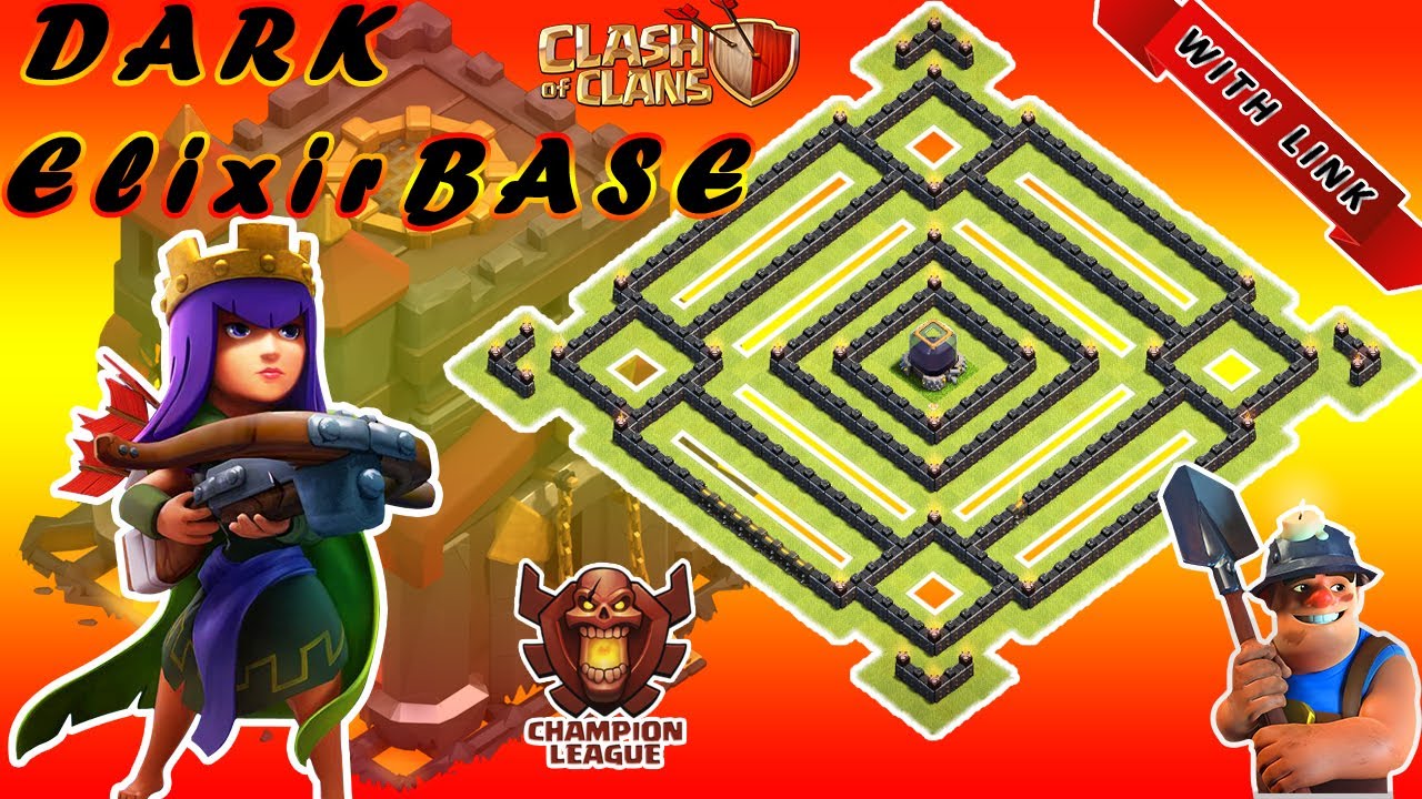 NEW COC TH10 DARK ELIXIR PROTECTION \ FARMING BASE WITH LINK 2020 👇👇 ...